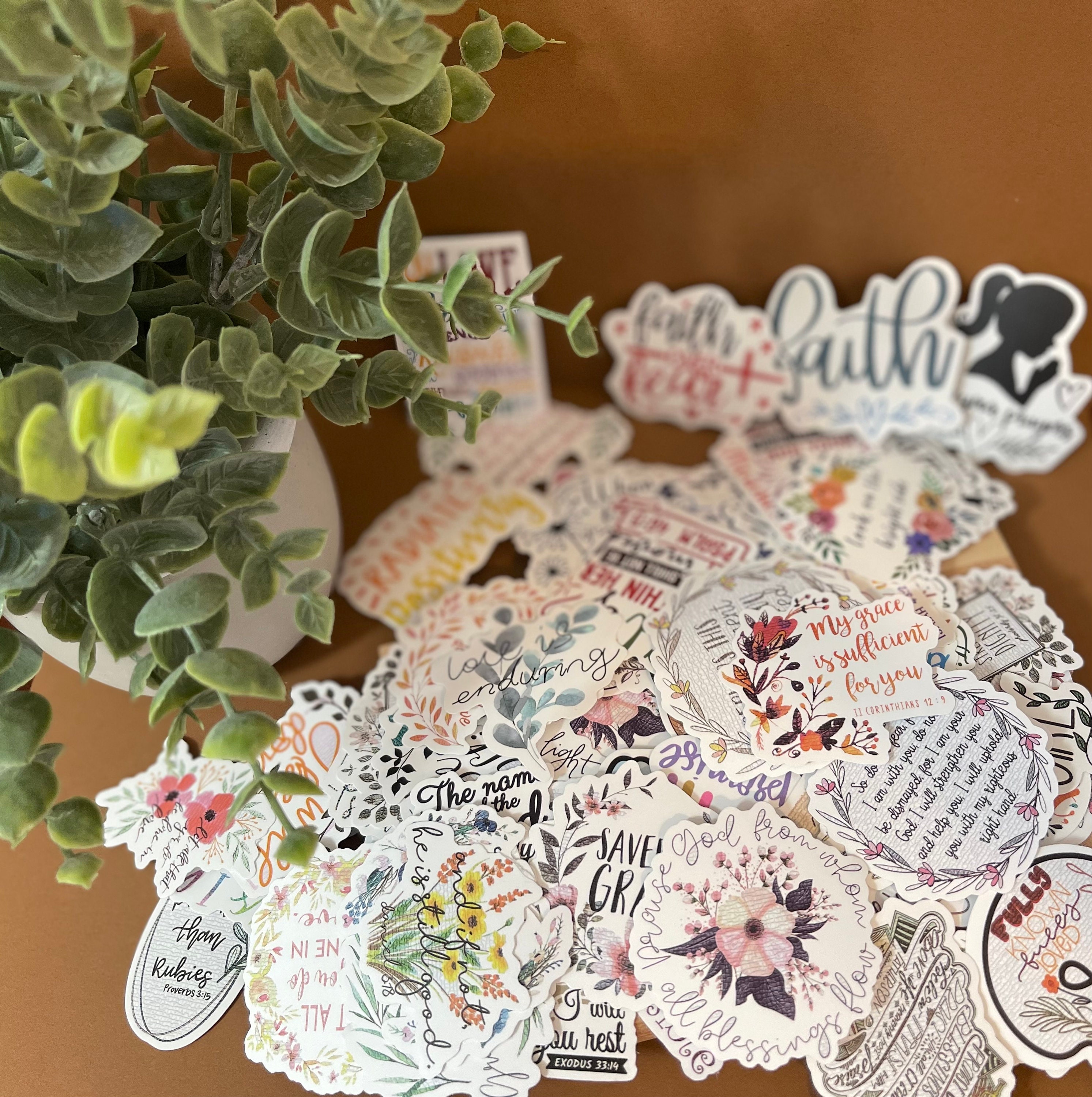 Faith Based Vinyl Sticker Packs - Etsy
