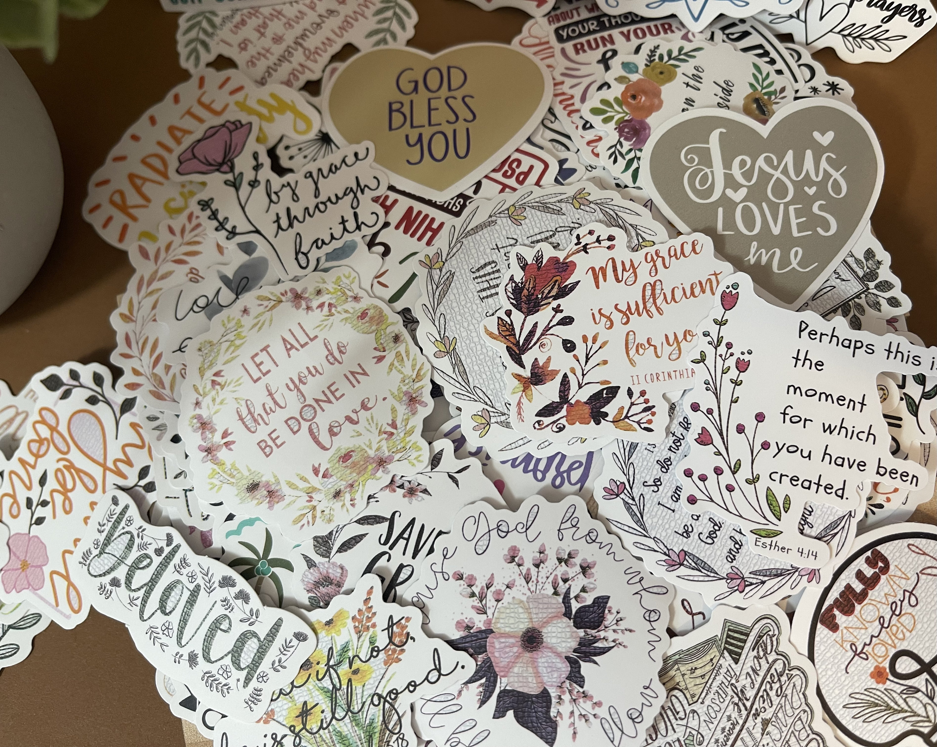 Faith Based Vinyl Sticker Packs - Etsy