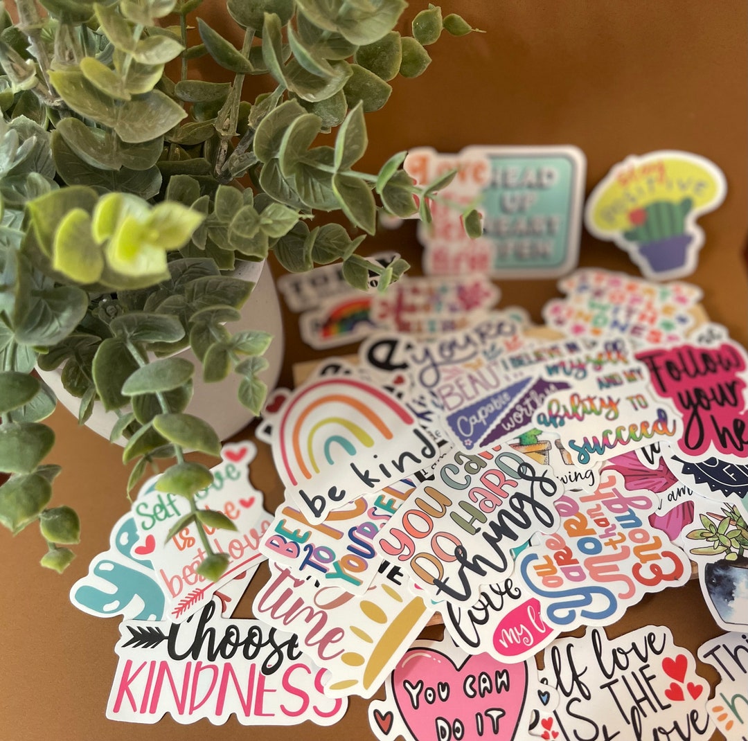 Self Love Inspirational Quote Vinyl Sticker Packs - Etsy