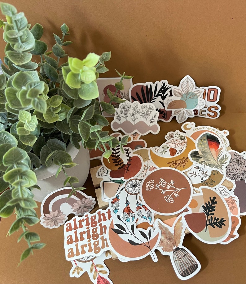 Boho Vinyl Sticker Packs - Etsy