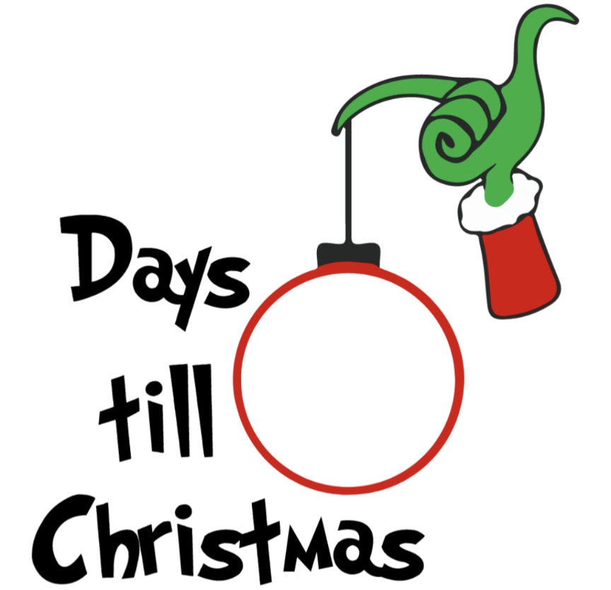 The Grinch Christmas Countdown SVG - Etsy