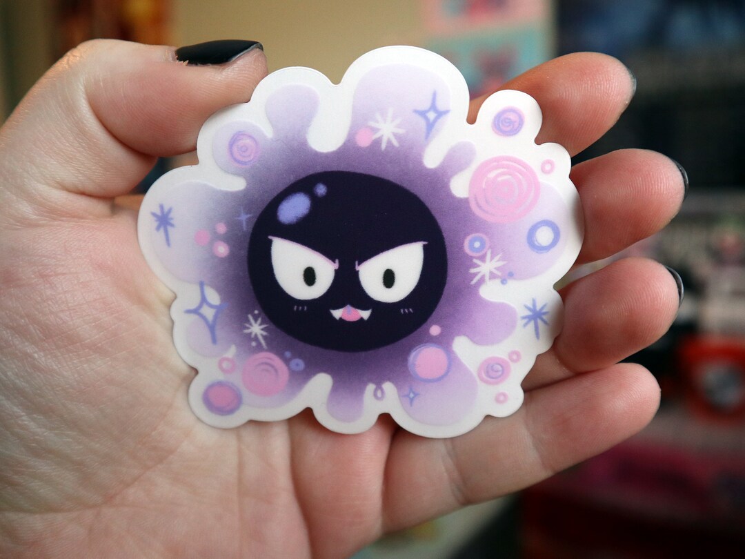 GASTLY Ghost Pokemon Transparent Vinyl Sticker - Etsy
