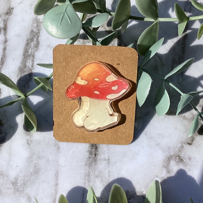 Mushroom Pin - Etsy
