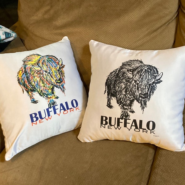 Buffalo Pillow - Etsy