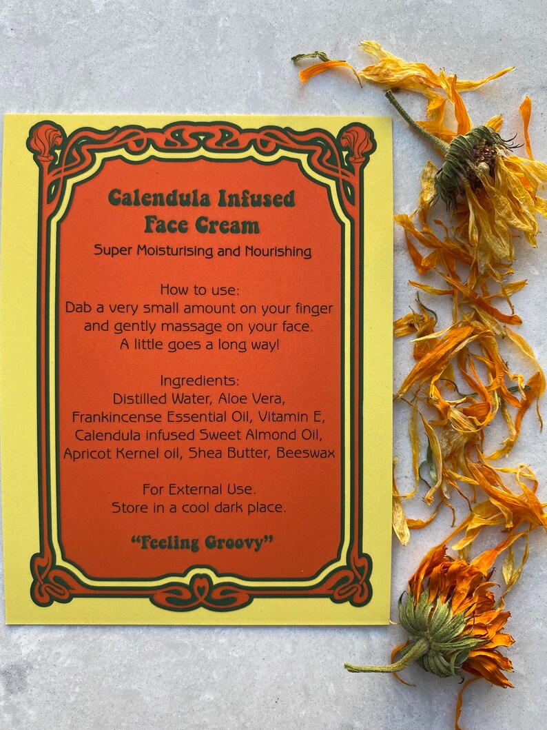 Calendula Infused Face Cream - Etsy
