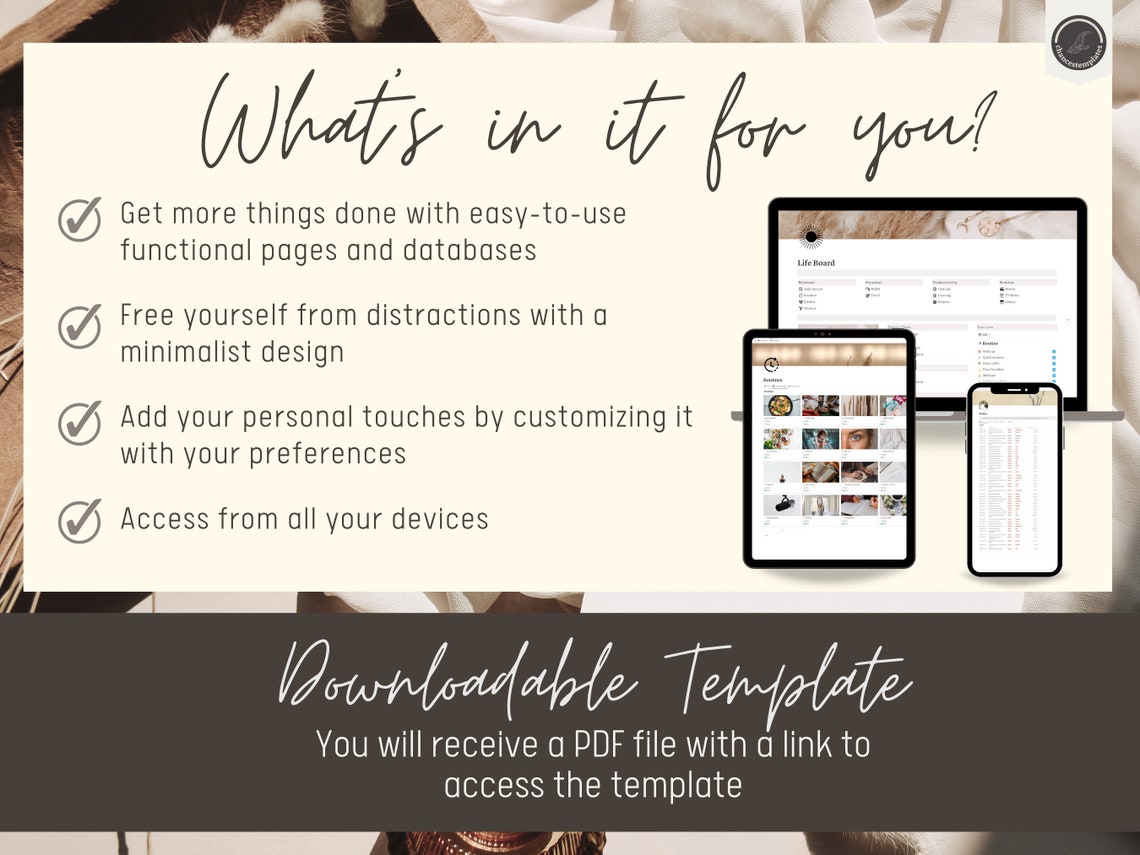 Notion Template Daily Schedule Planner Notion Dashboard for | Etsy