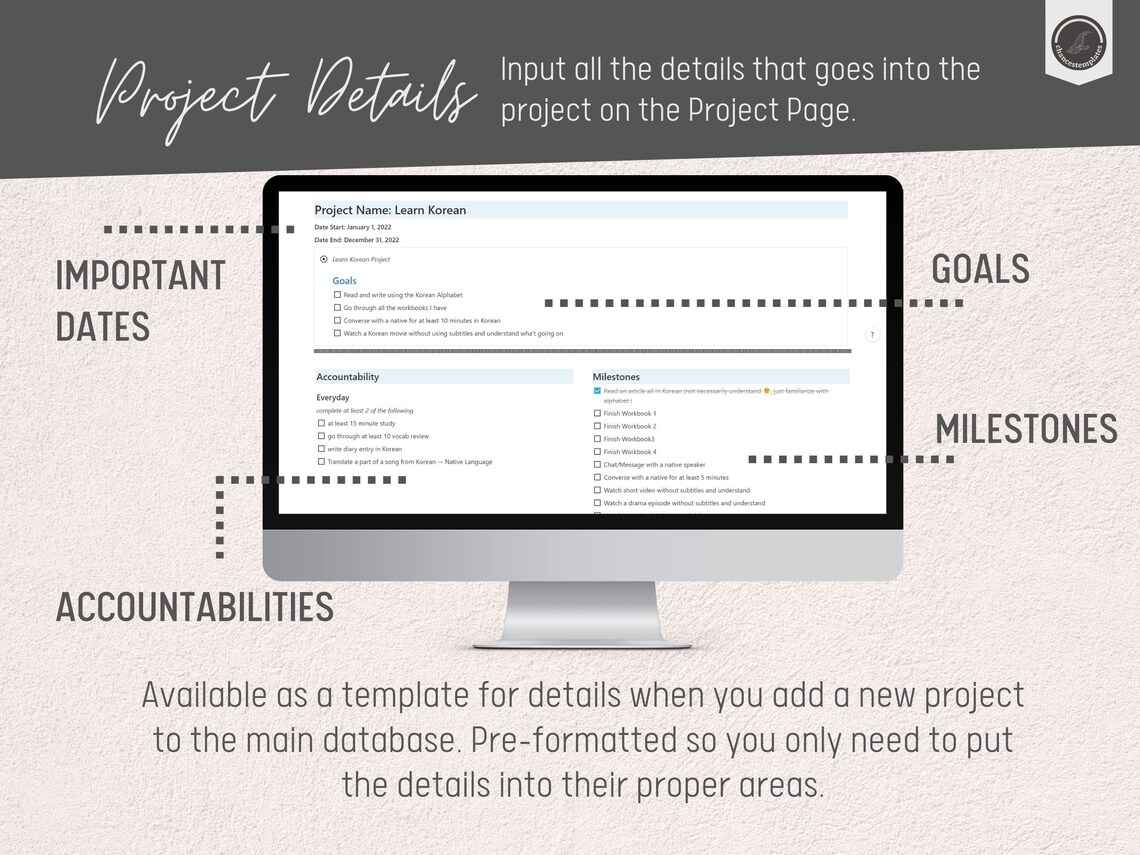 The Project Planner Notion Template Complete Multiple - Etsy