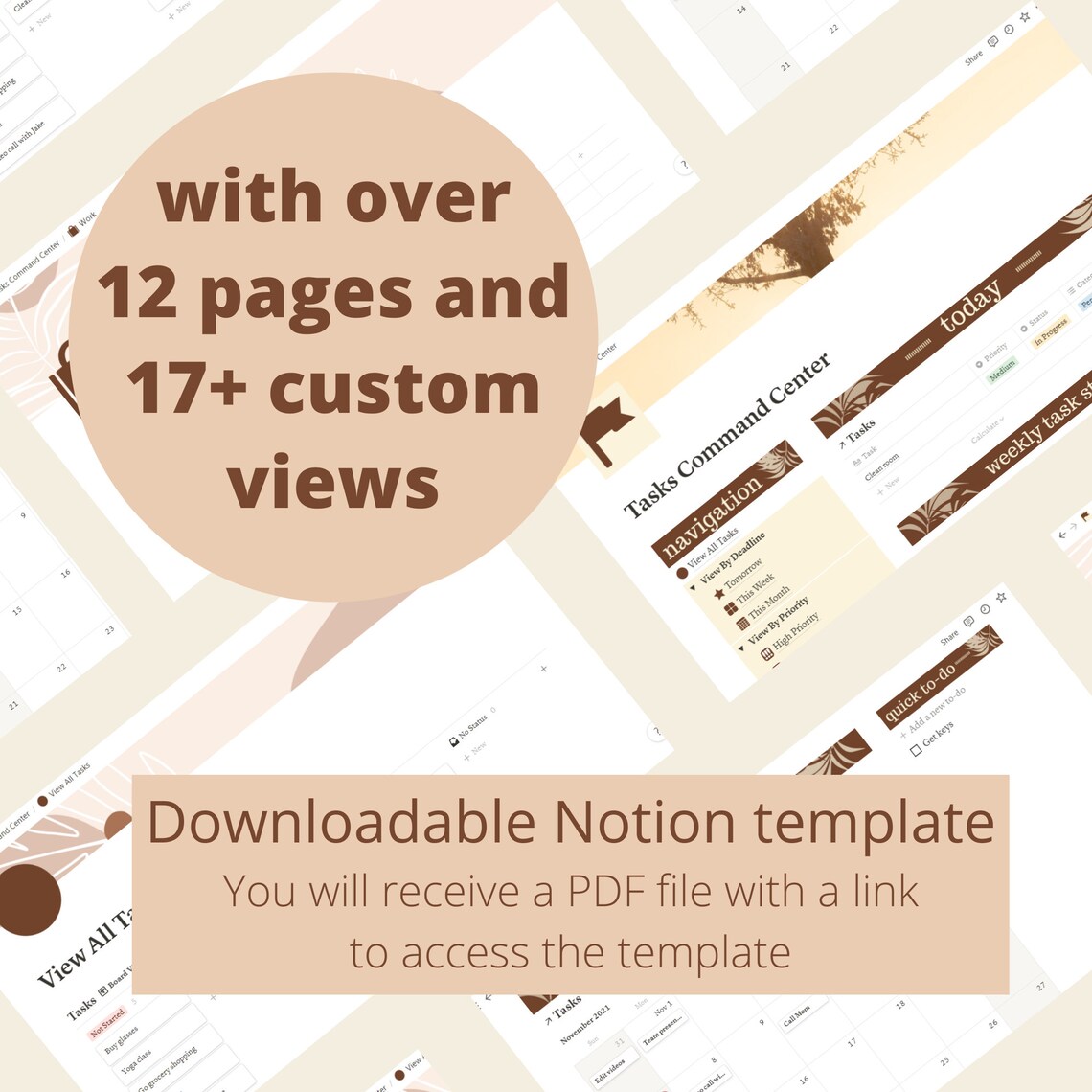 Notion Template to Do List Task Management Notion Dashboard | Etsy