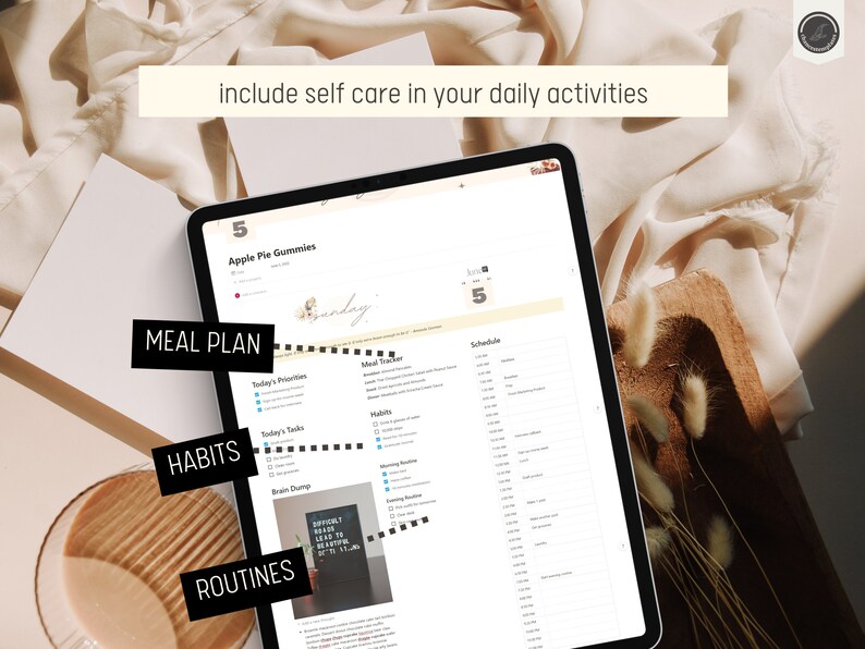 Notion Template Daily Schedule Planner Notion Dashboard for | Etsy