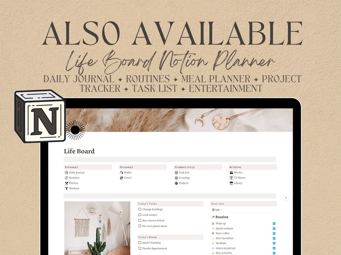 Notion Template Daily Schedule Planner Notion Dashboard for | Etsy