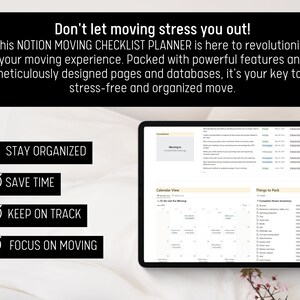 Notion Template Moving Checklist Planner | Notion Planner Moving Checklist, Home Moving ...