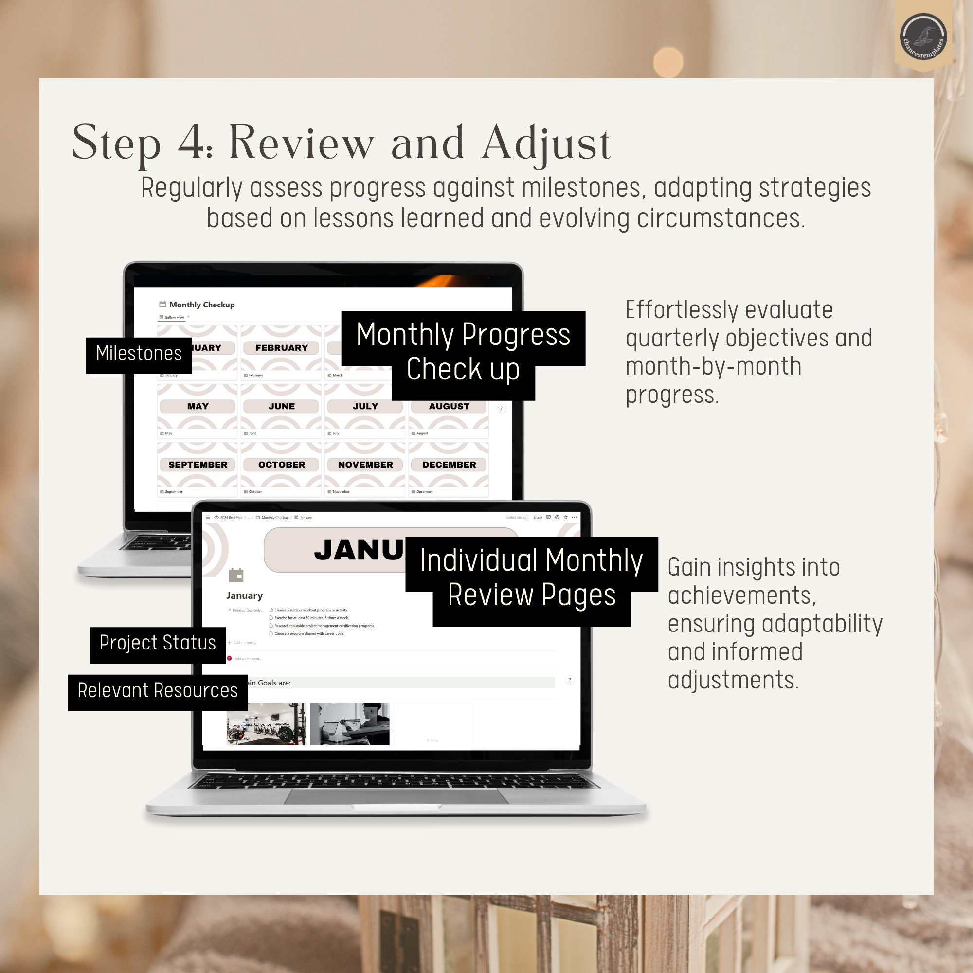 Notion 4 Step Goal Planning Template Notion Smart Goal Setting Planner 4 Step Goal Planning and ...