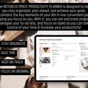 Notion Template Ultimate Productivity | Notion Dashboard for Task ...