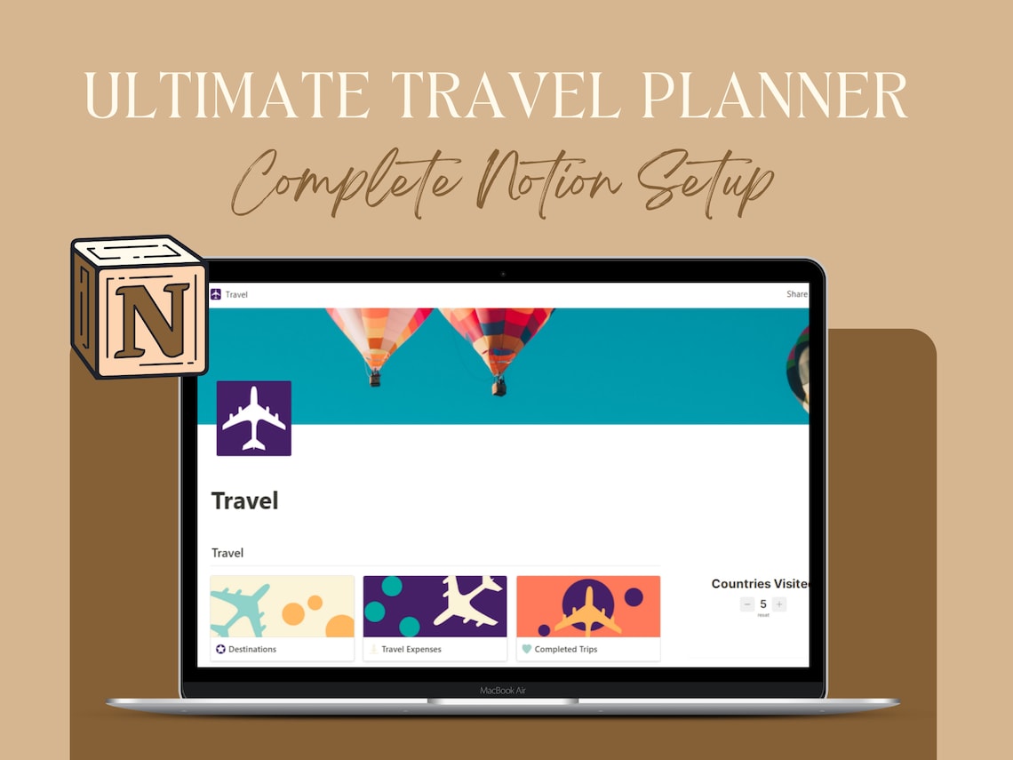 Notion Template Travel Planner Notion Planner, Digital Travel Itinerary ...