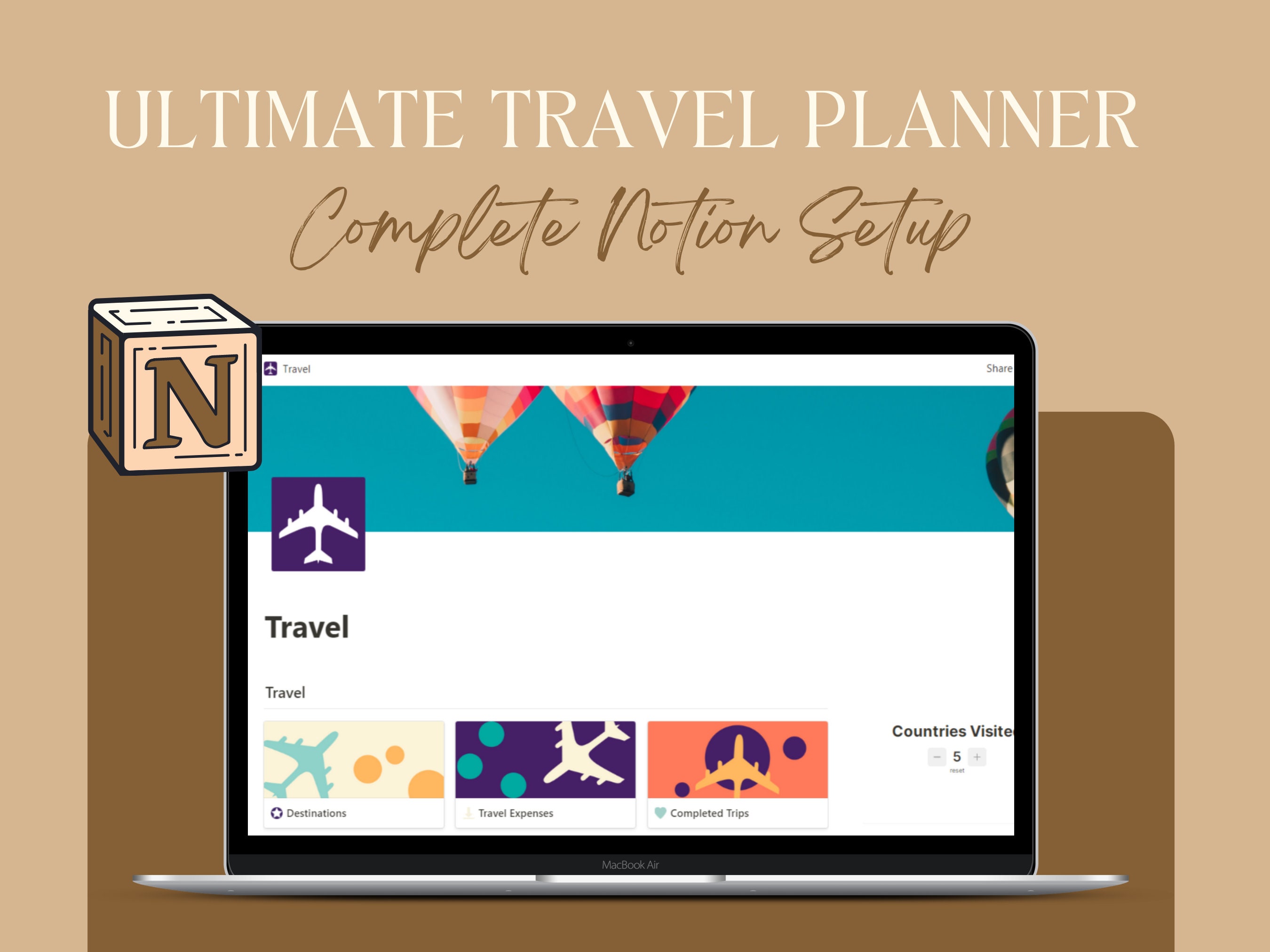 Notion Template Travel Planner | Notion Planner, Digital Travel ...
