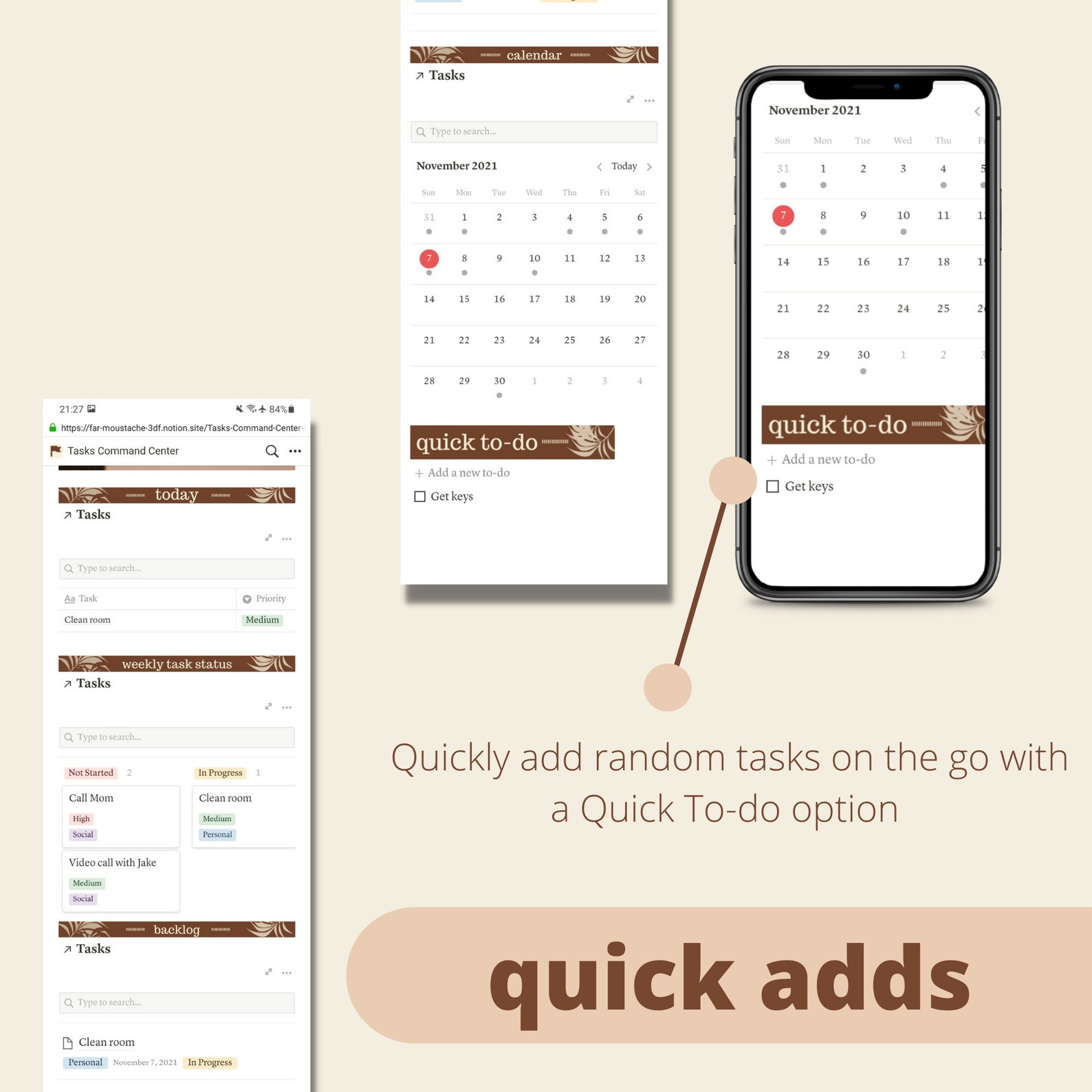 Notion Template to Do List Task Management Notion Dashboard | Etsy