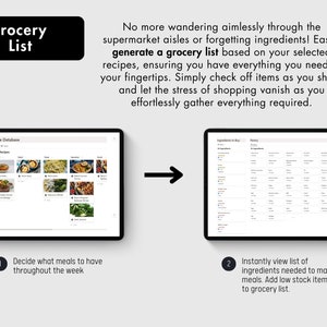 Notion Meal Planner Template | Notion Dashboard for Weekly Meal ...