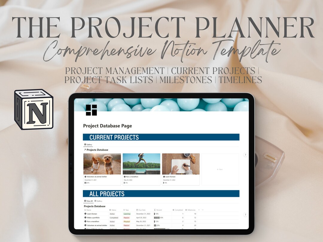 The Project Planner Notion Template | Complete Multiple Project ...