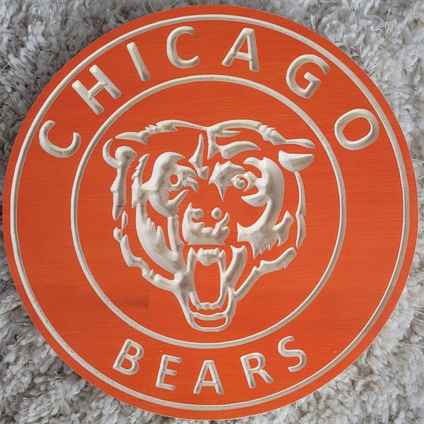 Chicago Bears Wood Sign - Etsy