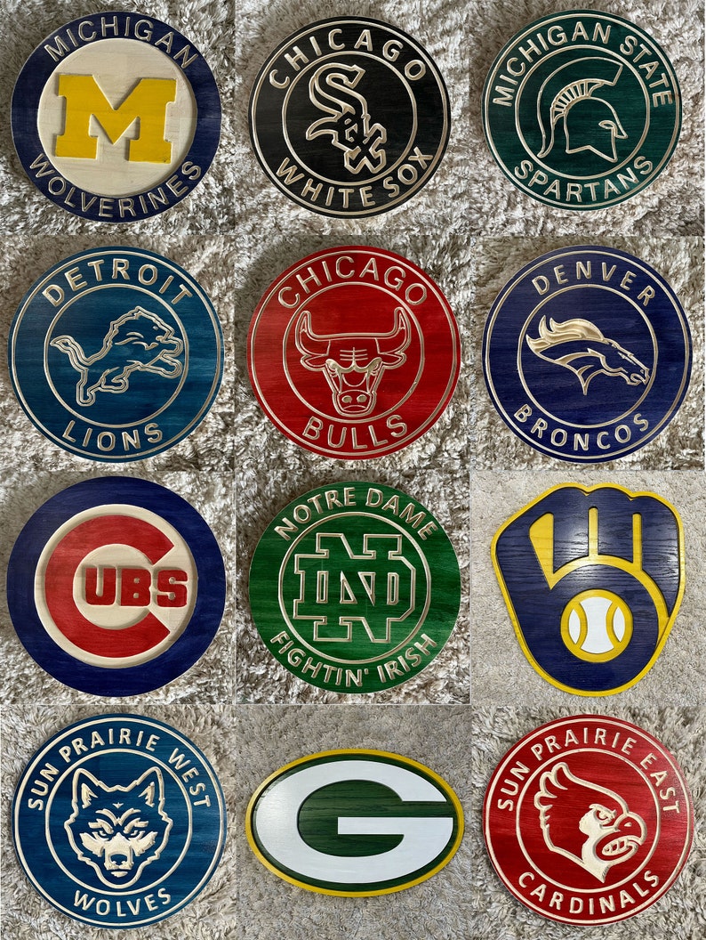 Chicago Bears Wood Carved Sign - Etsy