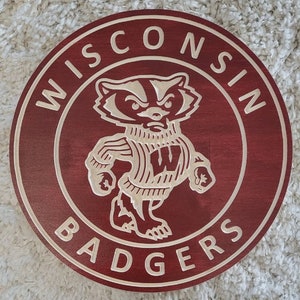 Wisconsin Badgers Sports Signs - Etsy