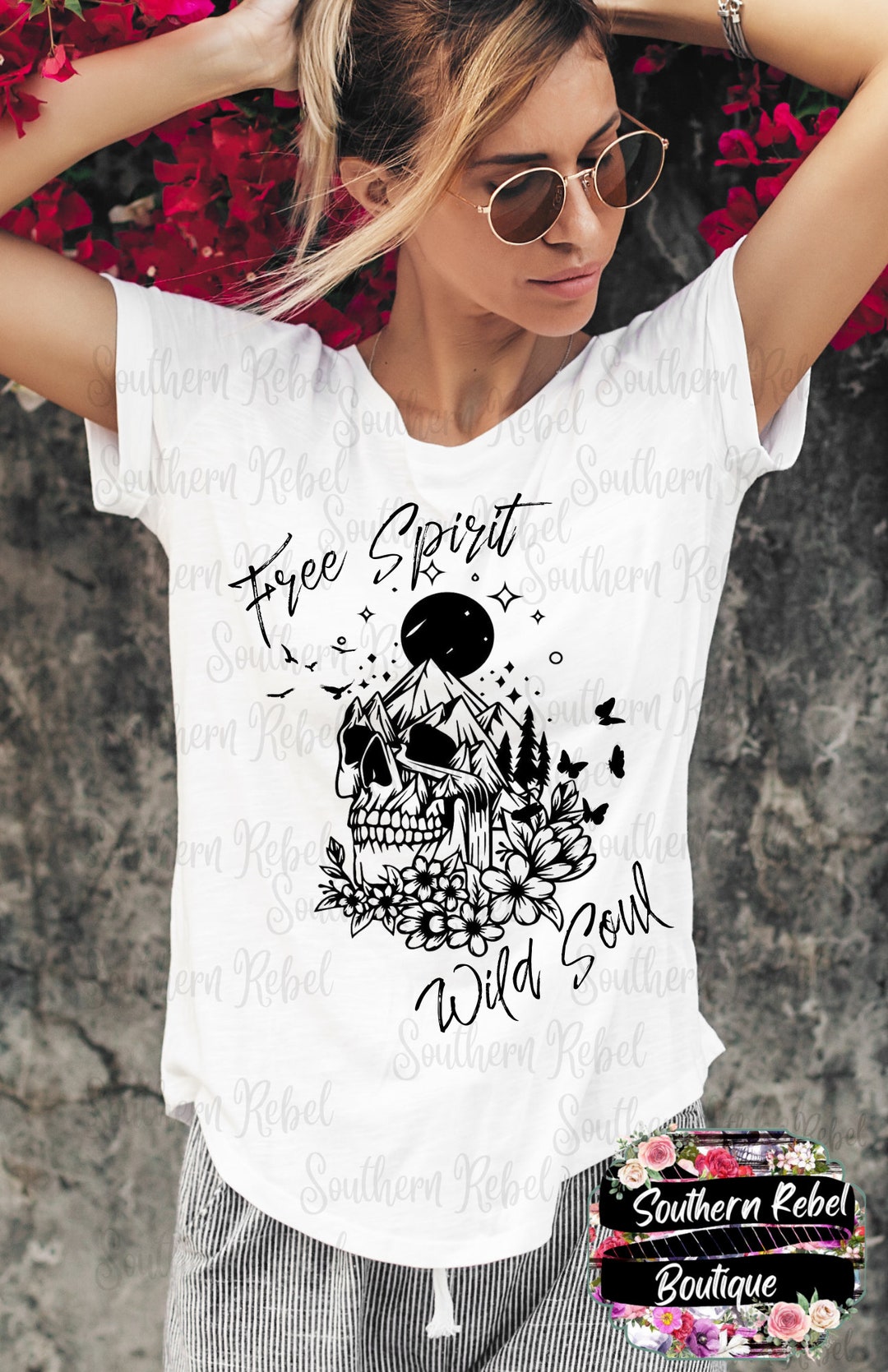 Free Spirit Skull PNG File - Etsy