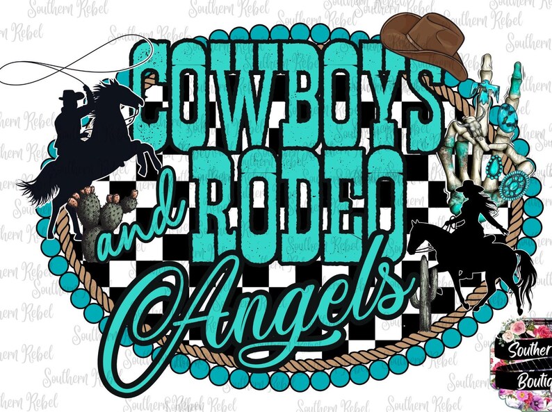Cowboys and Rodeo Angels PNG FILE DIGITAL File Only - Etsy
