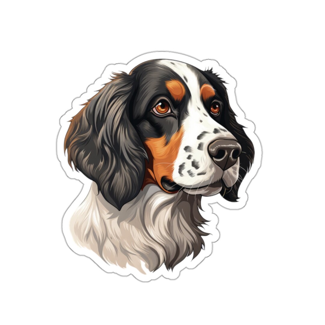 Setter Die-cut Stickers Llewellin Setter English Setter Spaniel Die Cut ...