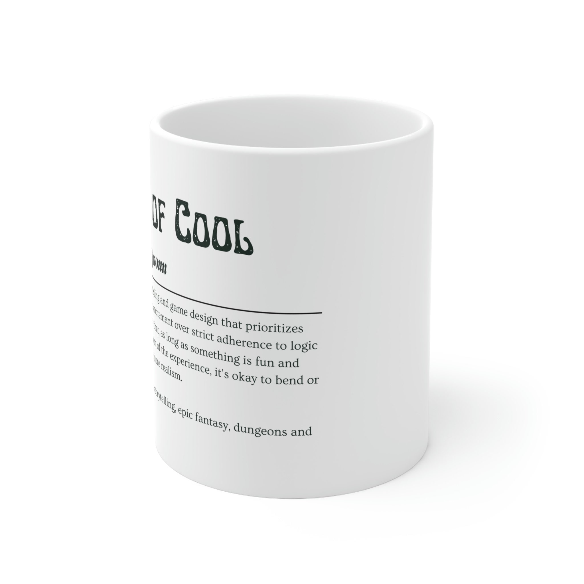 Ceramic Mug | Rule of Cool Custom Mug Gifts for Dm Dungeons and Dragons ...