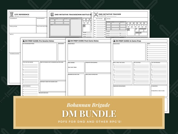 D&D Printable Dungeon Master Screen Insert - Etsy Canada