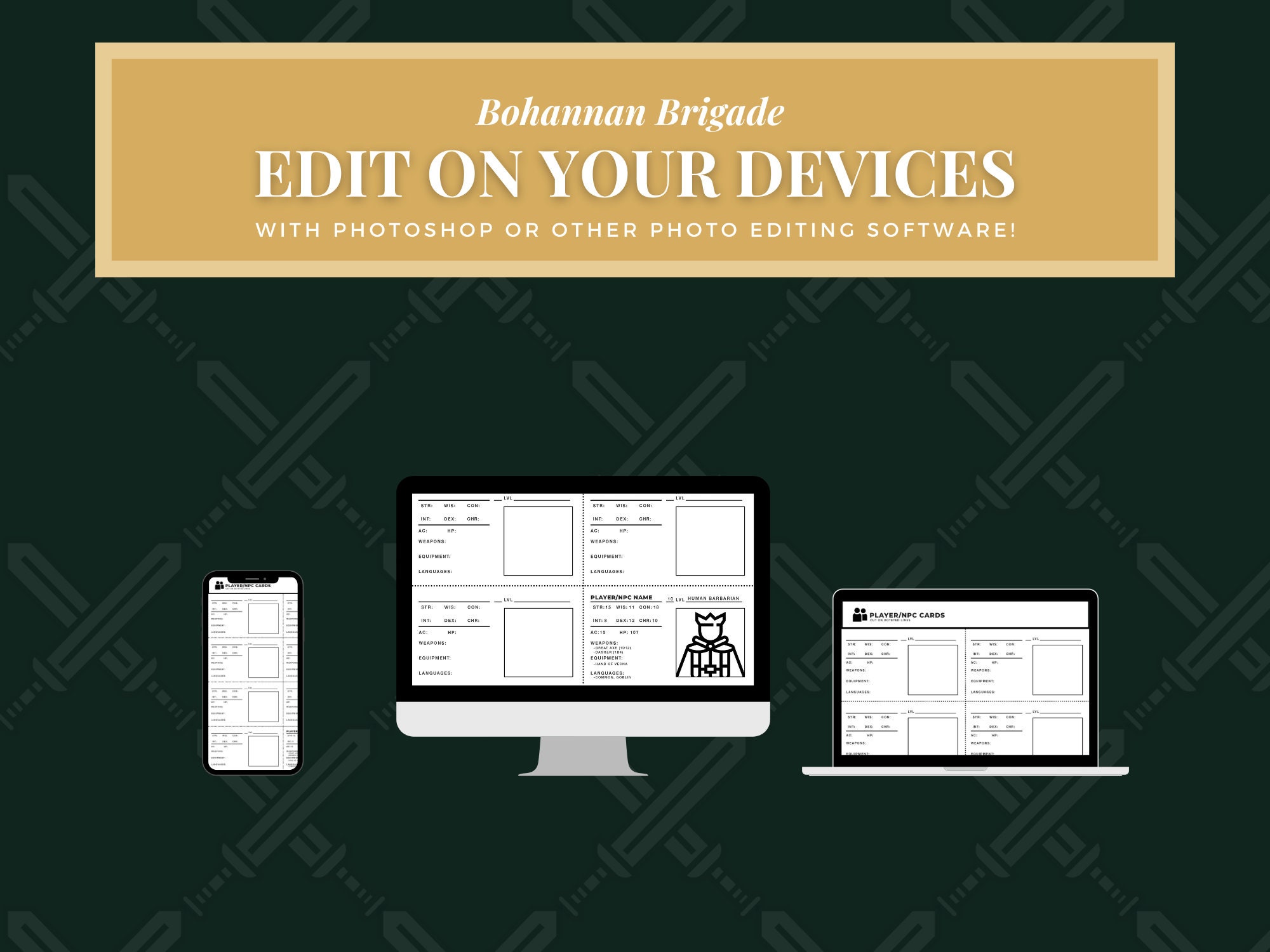 Notes for Dungeons and Dragons Npc Card Download Tabletop Notes Gifts ...