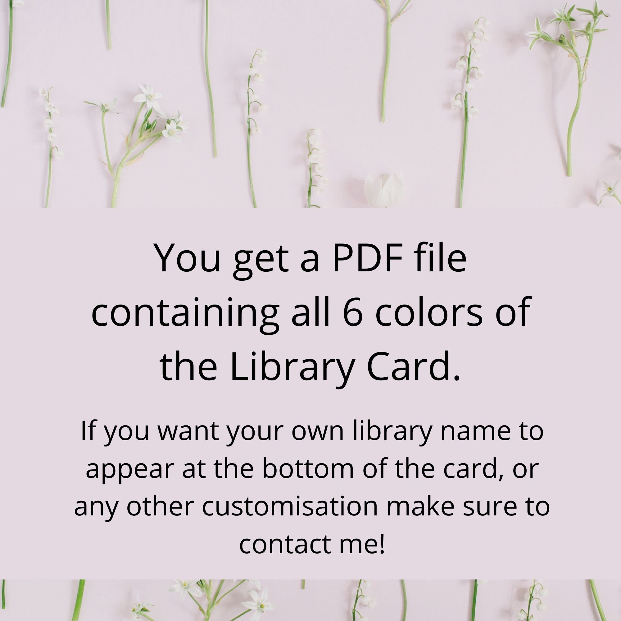 Library Card | Book Tracker | Reading List Bookmark | Vintage Library ...