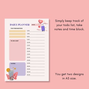 Pastel Planner Printable Daily Plan, Habit Tracker, Goal Setting ...