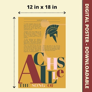 The Song of Achilles Poster Printable | Greek Mythology | Printable ...