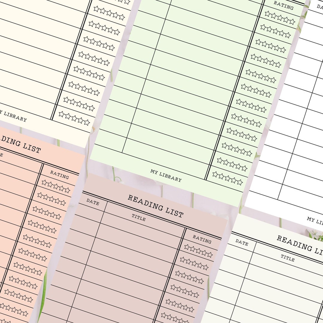 Library Card | Book Tracker | Reading List Bookmark | Vintage Library ...