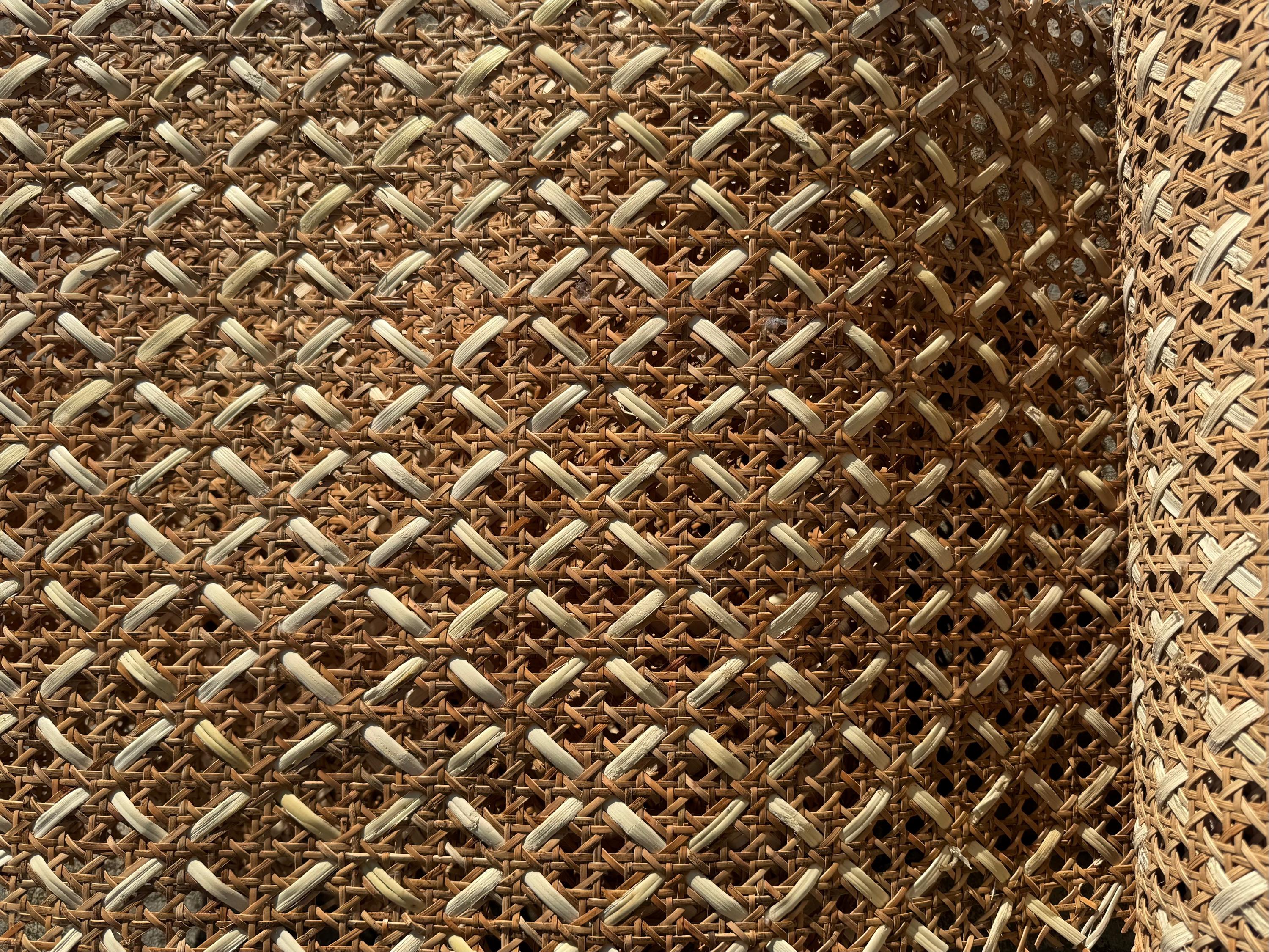 Dark Brown Rattan Cane Webbing Luxury Design Rhombic Pattern Natural ...