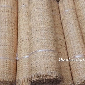 LUXURY Natural Rattan Cane 100% Handmade, Light Cream Closed Rattan ...