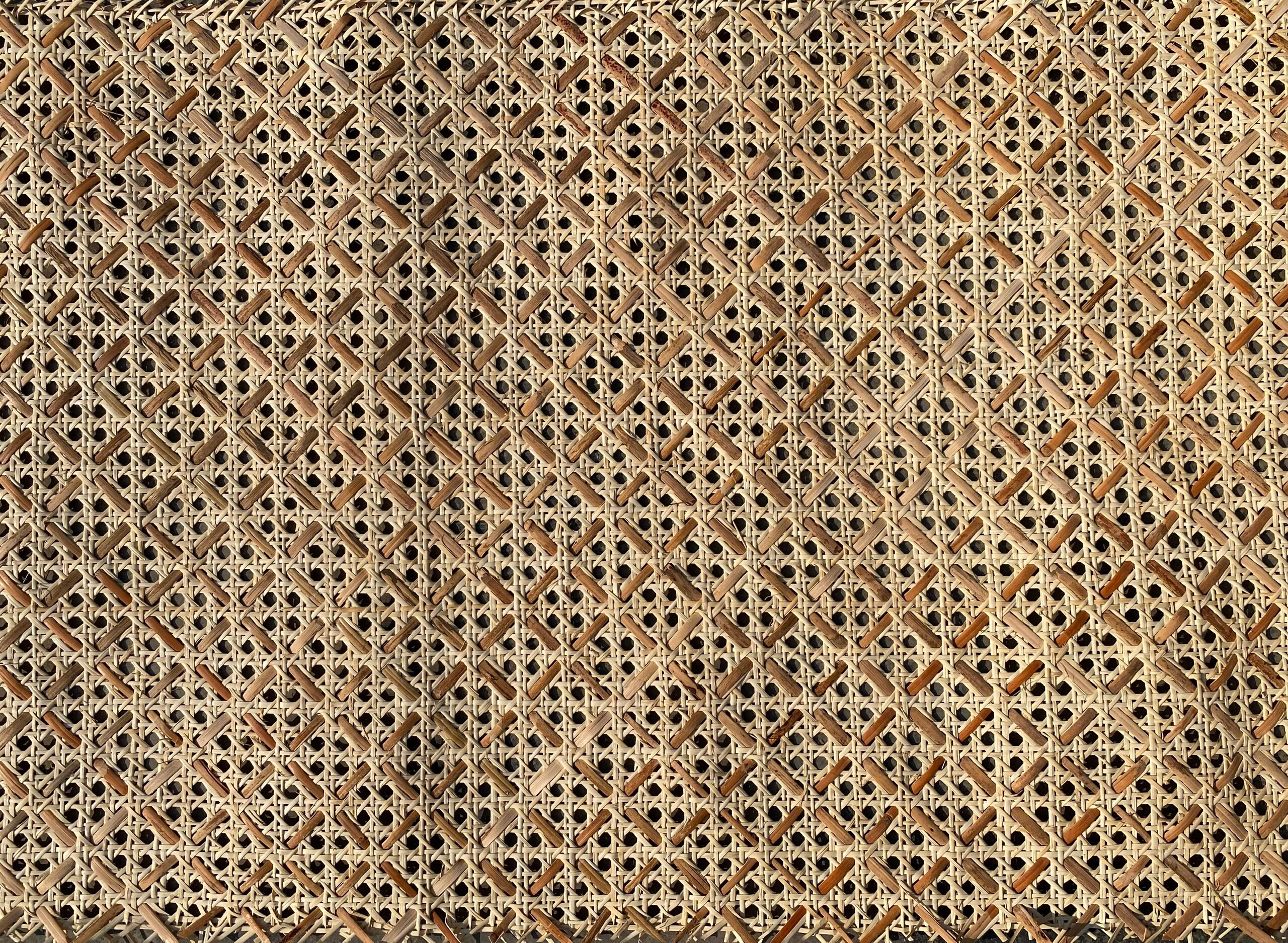 Luxury Premium Rhombic Pattern Natural Cane Sheet Rattan Closed Weave ...