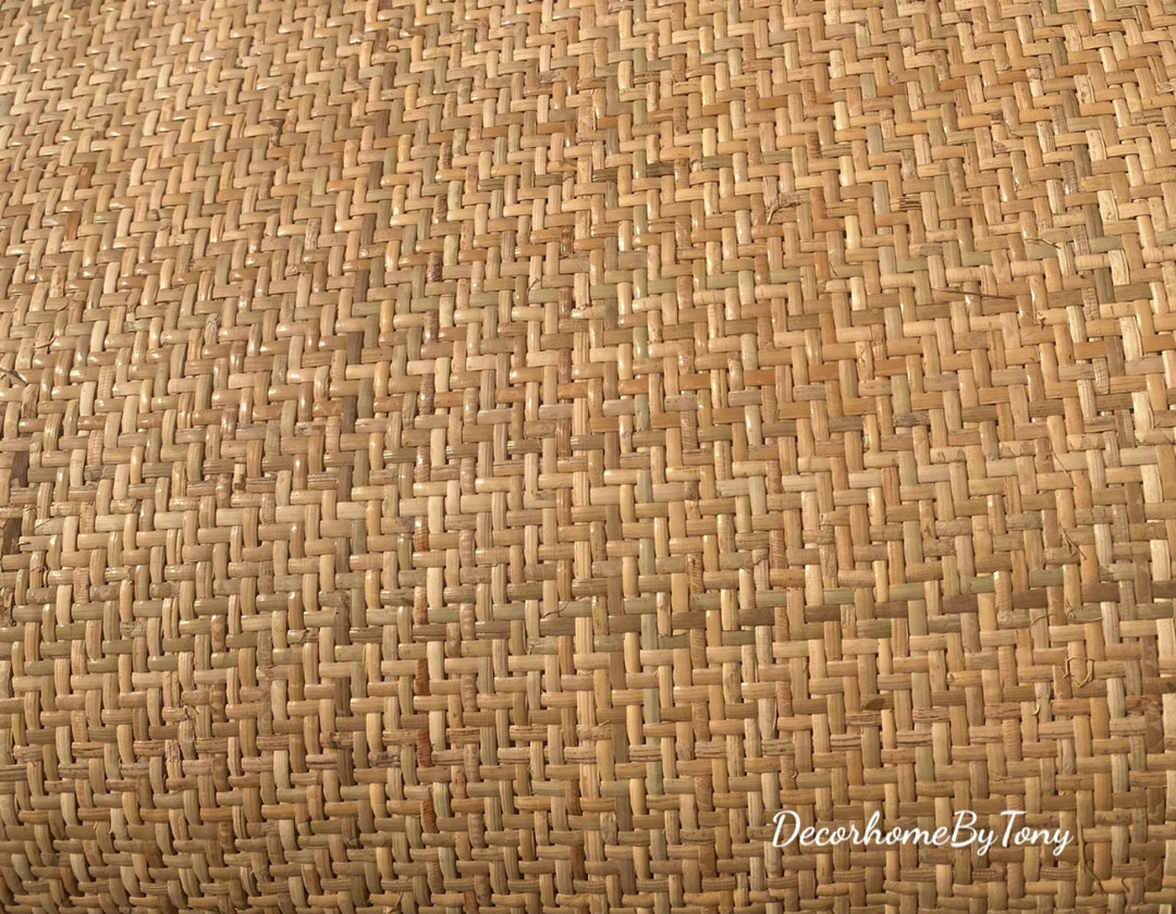 LUXURY Natural Rattan Cane 100% Handmade, Light Cream Closed Rattan ...