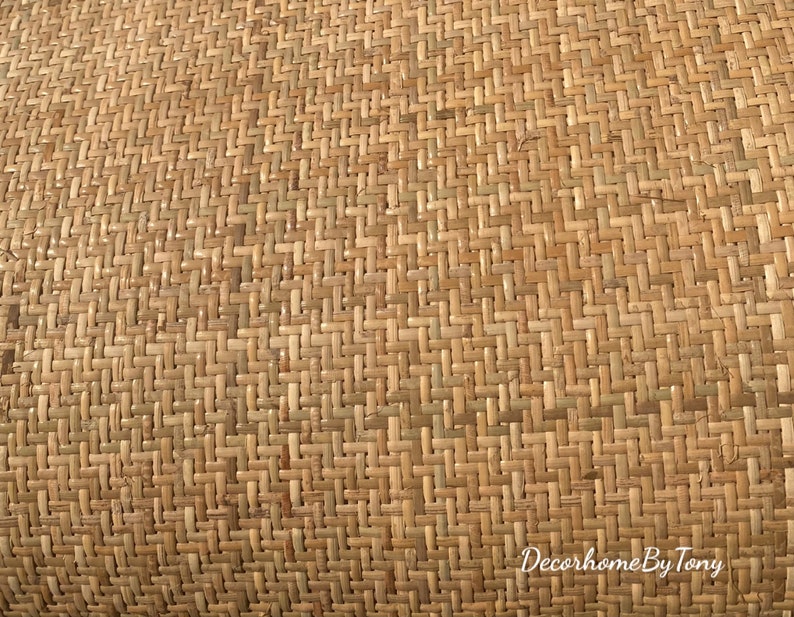 LUXURY Natural Rattan Cane 100% Handmade, Light Cream Closed Rattan ...