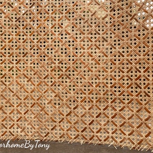 Rhombic Pattern Natural Cane Sheet Rattan Closed Weave Cane Webbing ...
