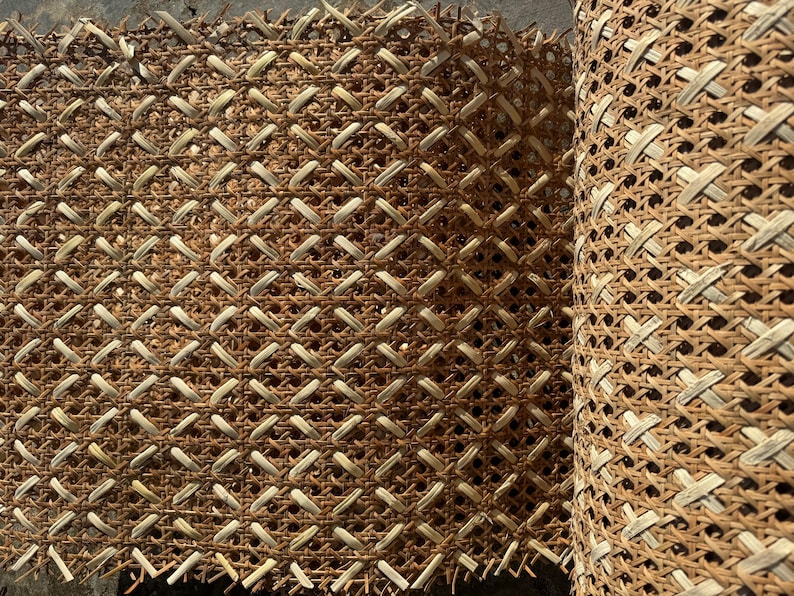 Dark Brown Rattan Cane Webbing Luxury Design Rhombic Pattern Natural ...