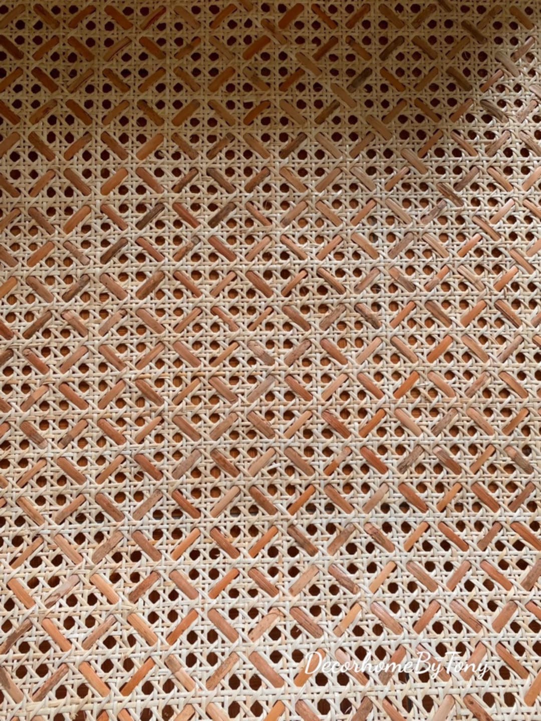 Rhombic Pattern Natural Cane Sheet Rattan Closed Weave Cane Webbing ...