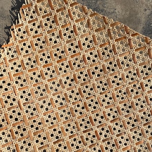 Rhombic Pattern Natural Cane Sheet Rattan Closed Weave Cane Webbing ...