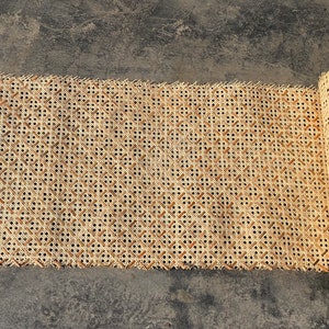 Luxury Premium Rhombic Pattern Natural Cane Sheet Rattan Closed Weave ...