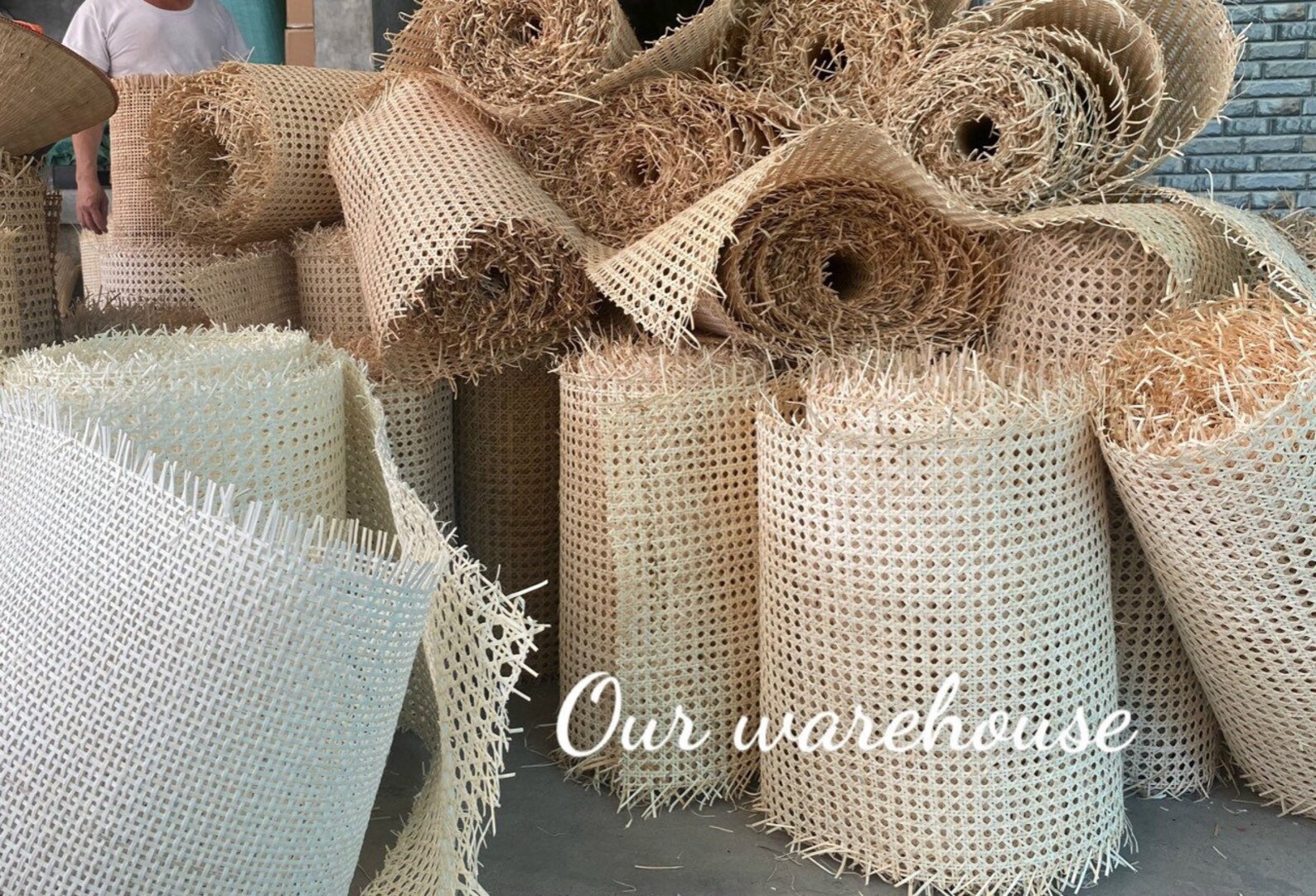Rattan Cane Webbing 19” Wide Cane Webbing Unbleached Rattan Roll ...
