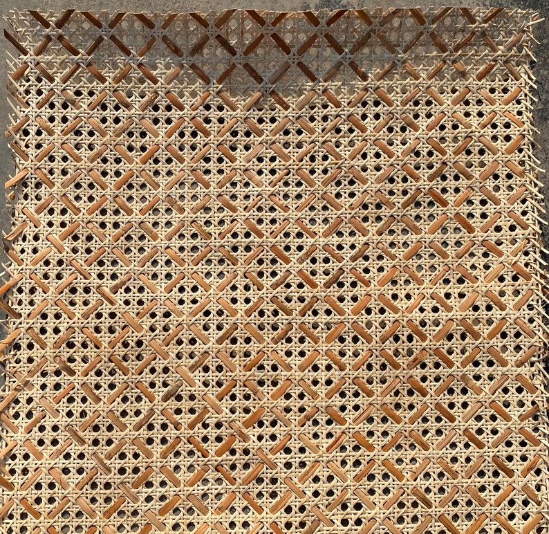 Luxury Premium Rhombic Pattern Natural Cane Sheet Rattan Closed Weave ...