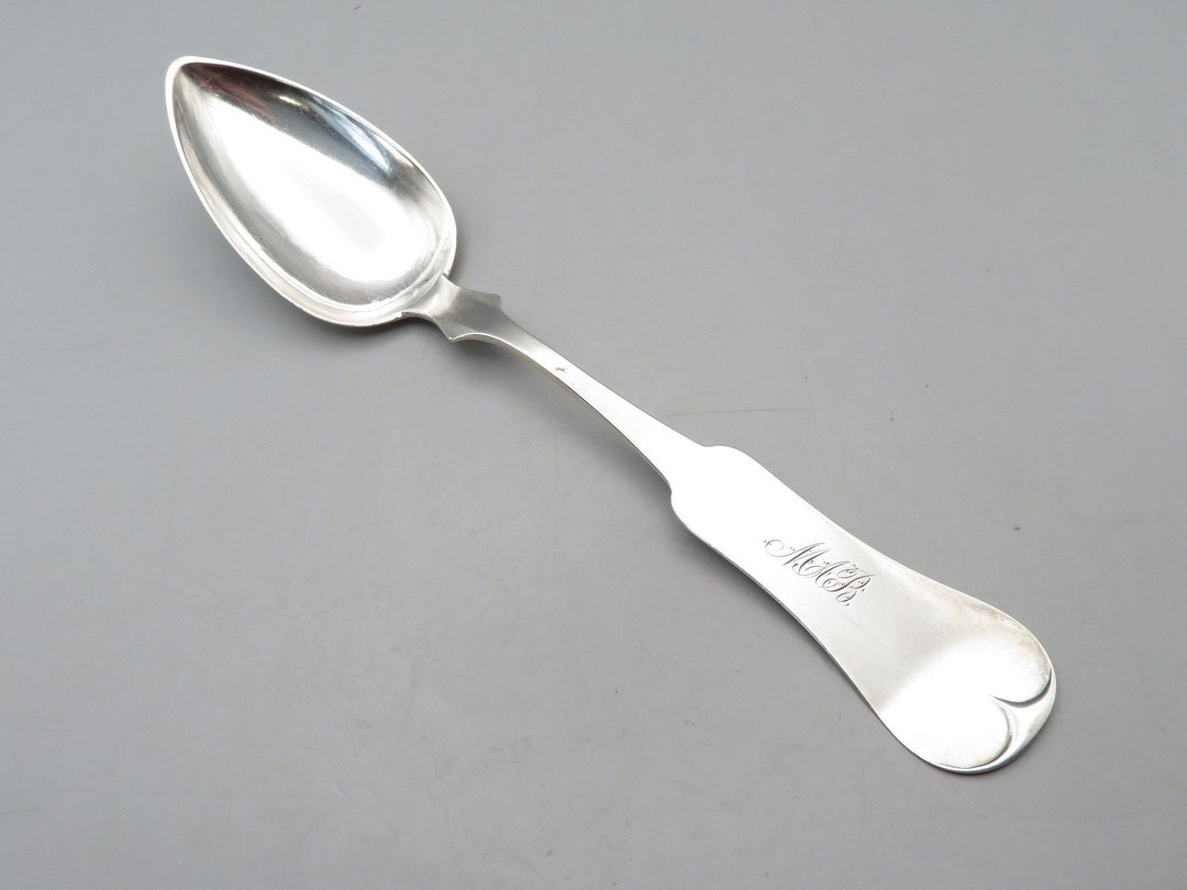 American Coin Silver Tablespoon, Made by Richard Clayton Circa 1840's ...