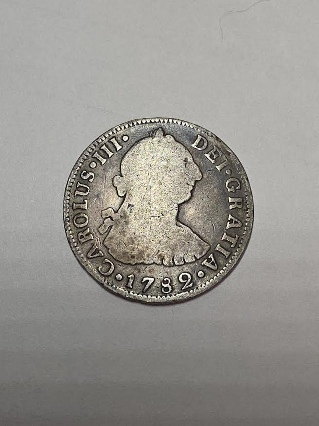 1782 Mexico 1 Real Silver Coin, Spanish Colonial Coin Features Charles ...