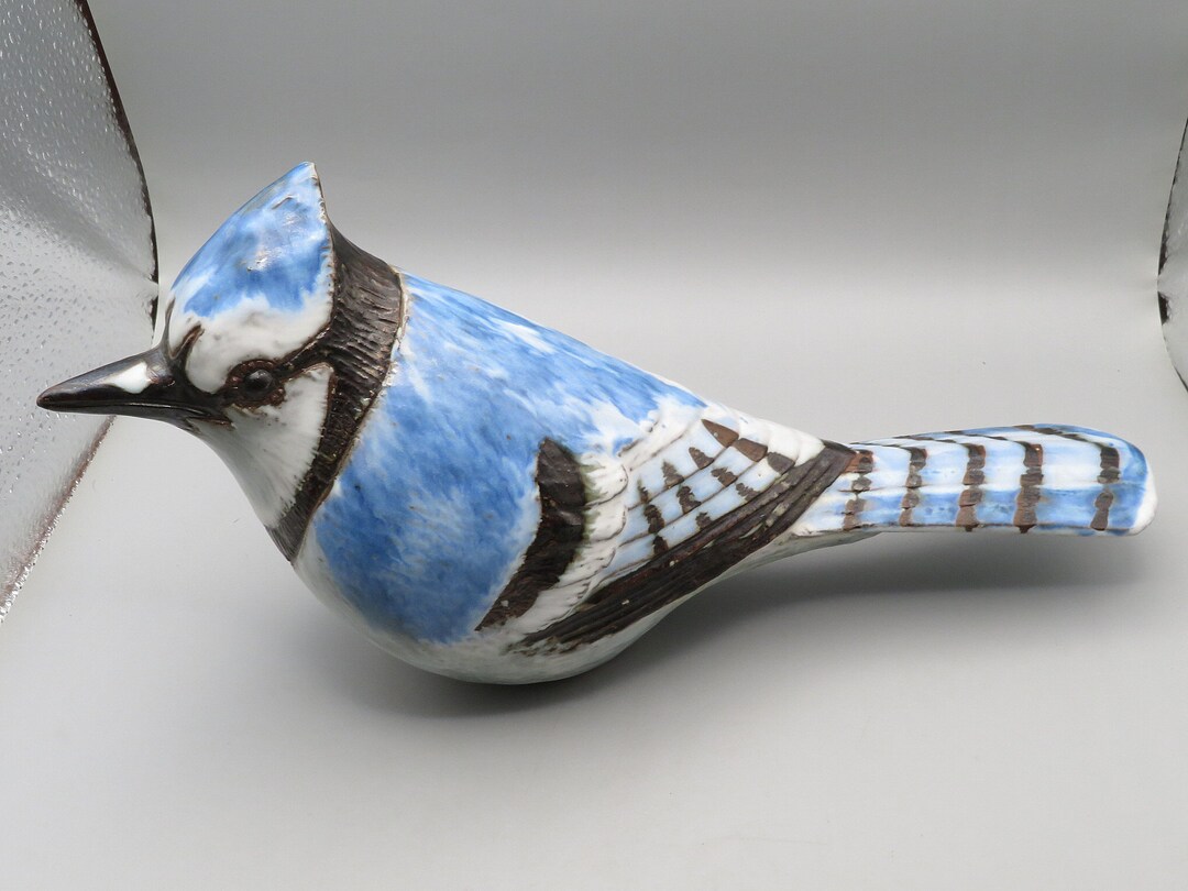 Beautiful Large Blue Jay Bird Figurine Andersen Design Maine - Etsy